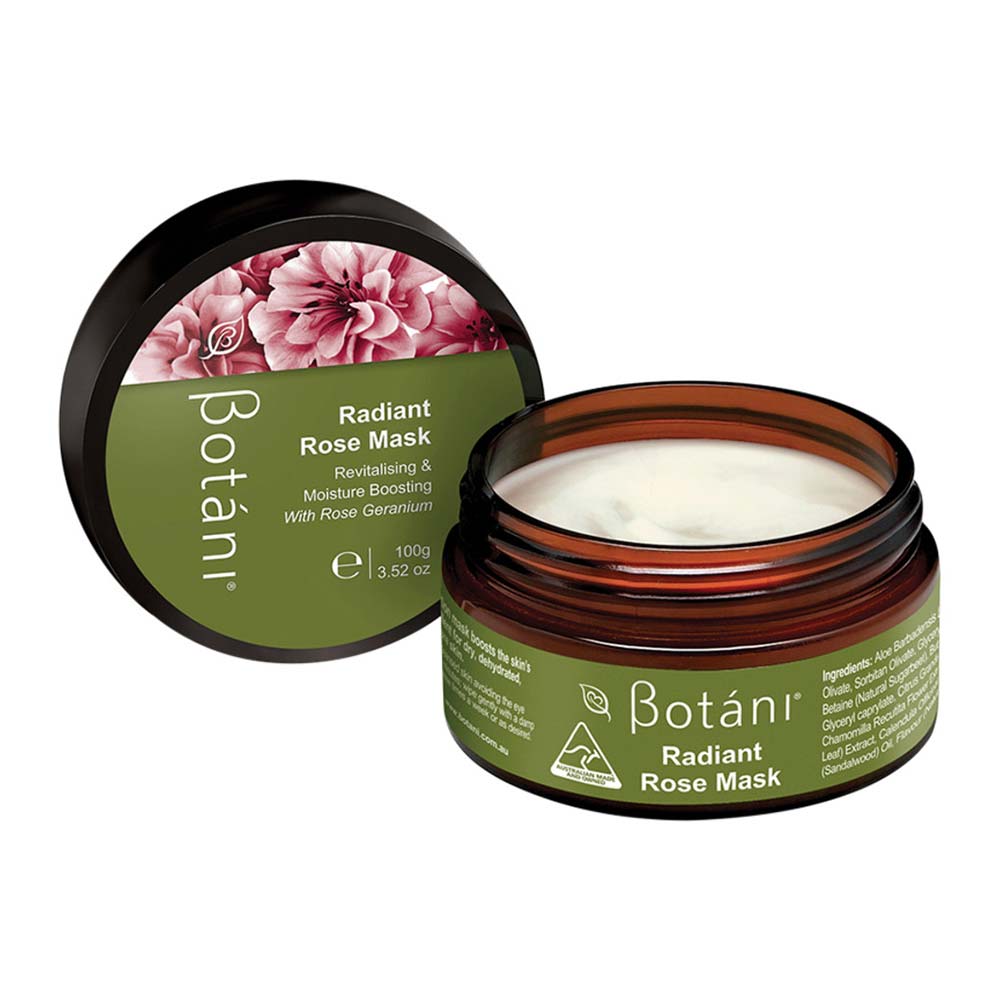 Botani Radiant Rose Mask - 100g | L'Organic Australia