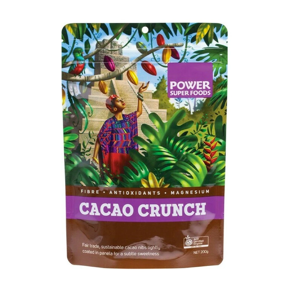 POWER SUPER FOODS Cacao Crunch (Sweet Cacao Nibs) - 200g – L'Organic