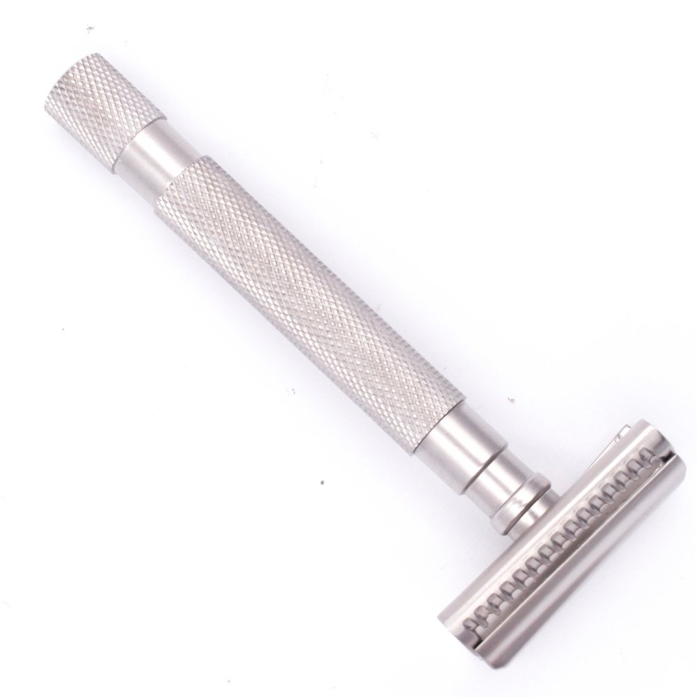 Parker Semi Slant Safety Razor - Satin Chrome | L'Organic Australia