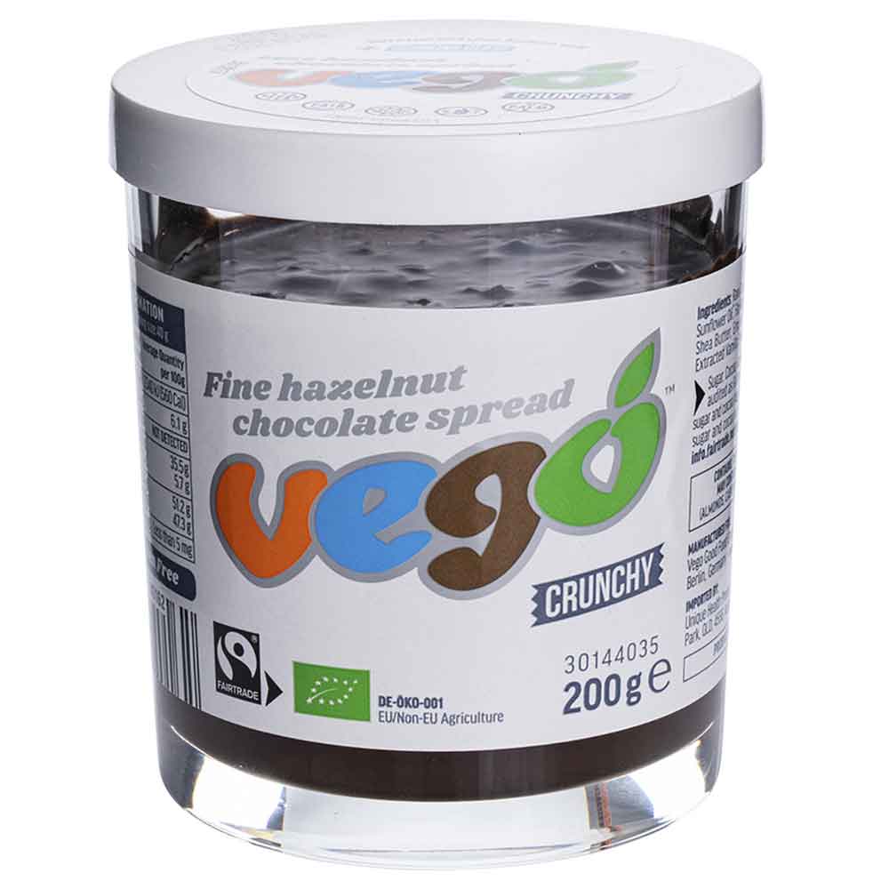Vego Hazelnut Chocolate Spread Crunchy - 350g l L'Organic Australia