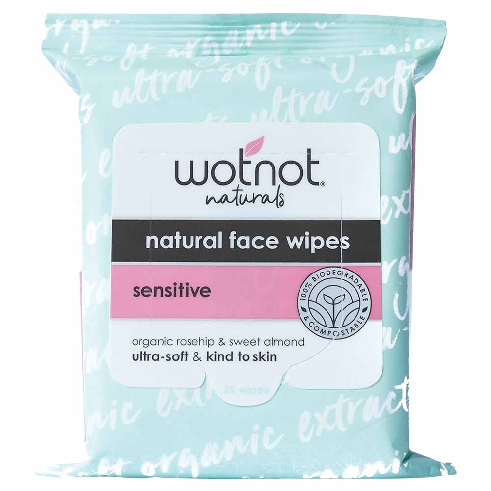 Wotnot Facial Wipes Sensitive Skin 25 Pack | L'Organic Australia